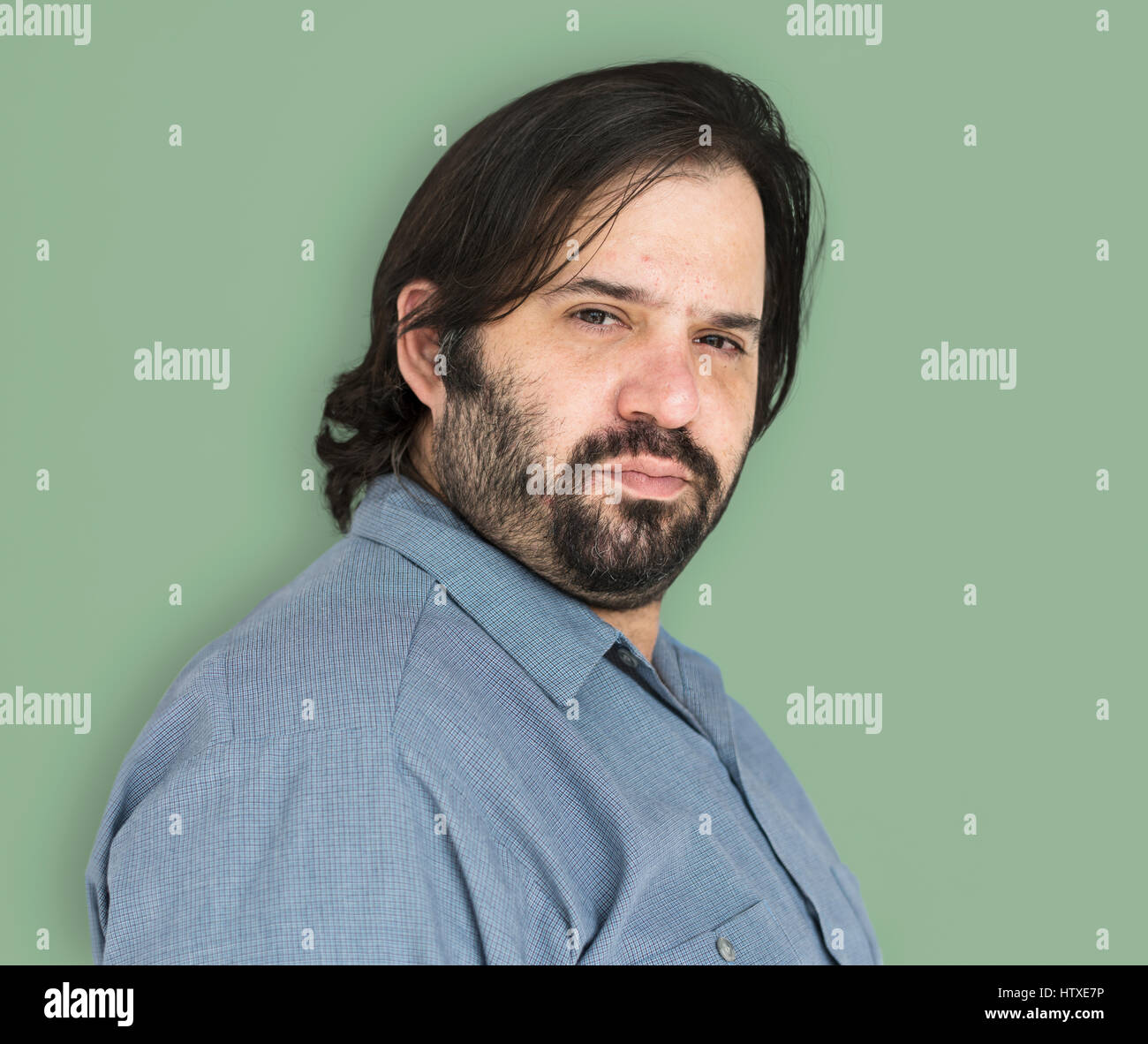 Caucasian Male Man Focused Concentrated Stock Photo - Alamy