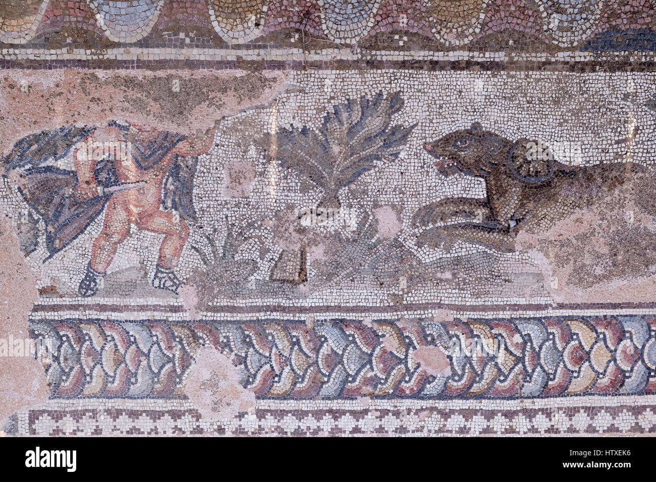 Roman mosaic in the House of Theseus, Nea Pafos, Cyprus. Depicts ...