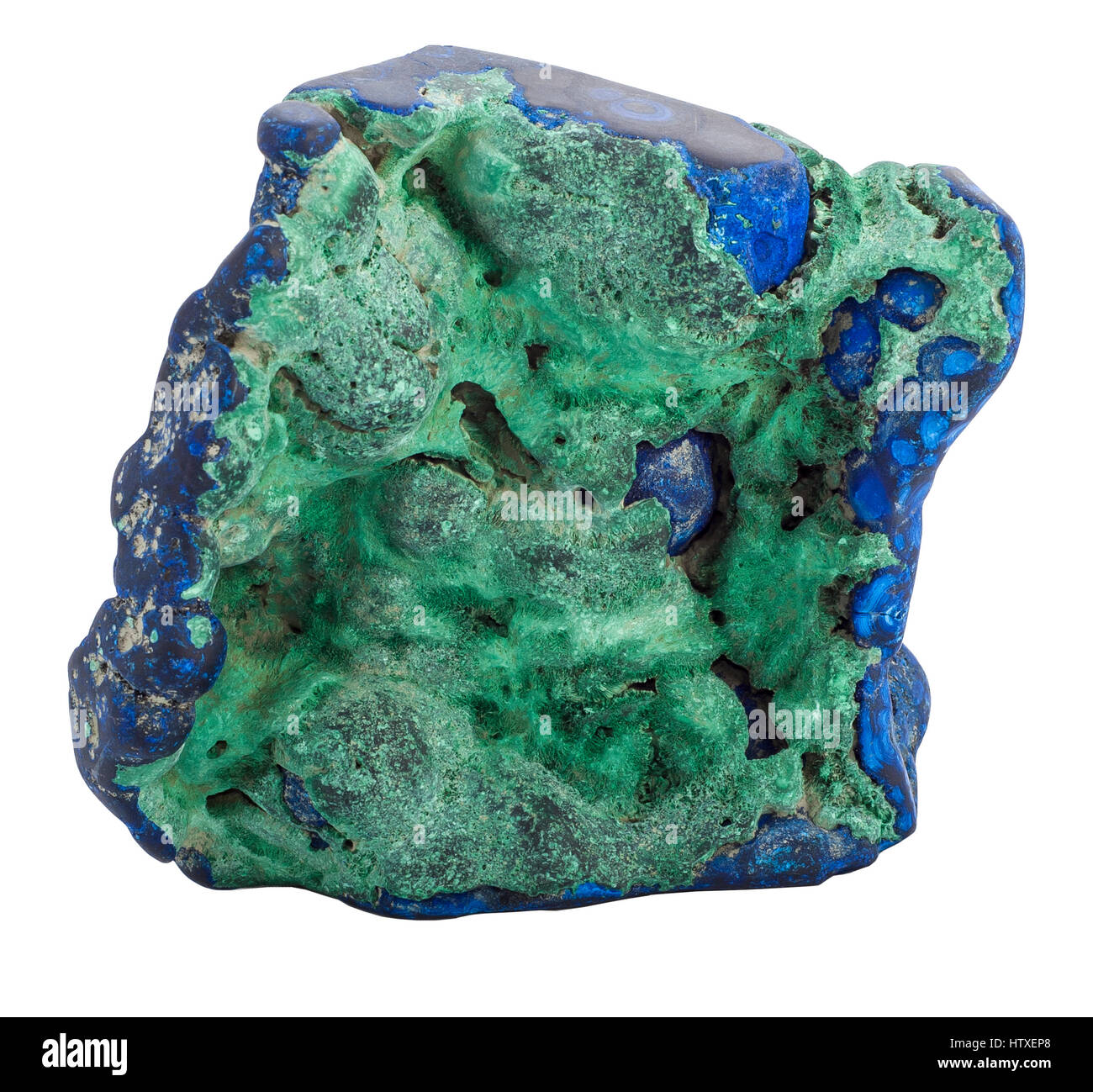 Blue Azurite gemstone isolated on white background Stock Photo - Alamy