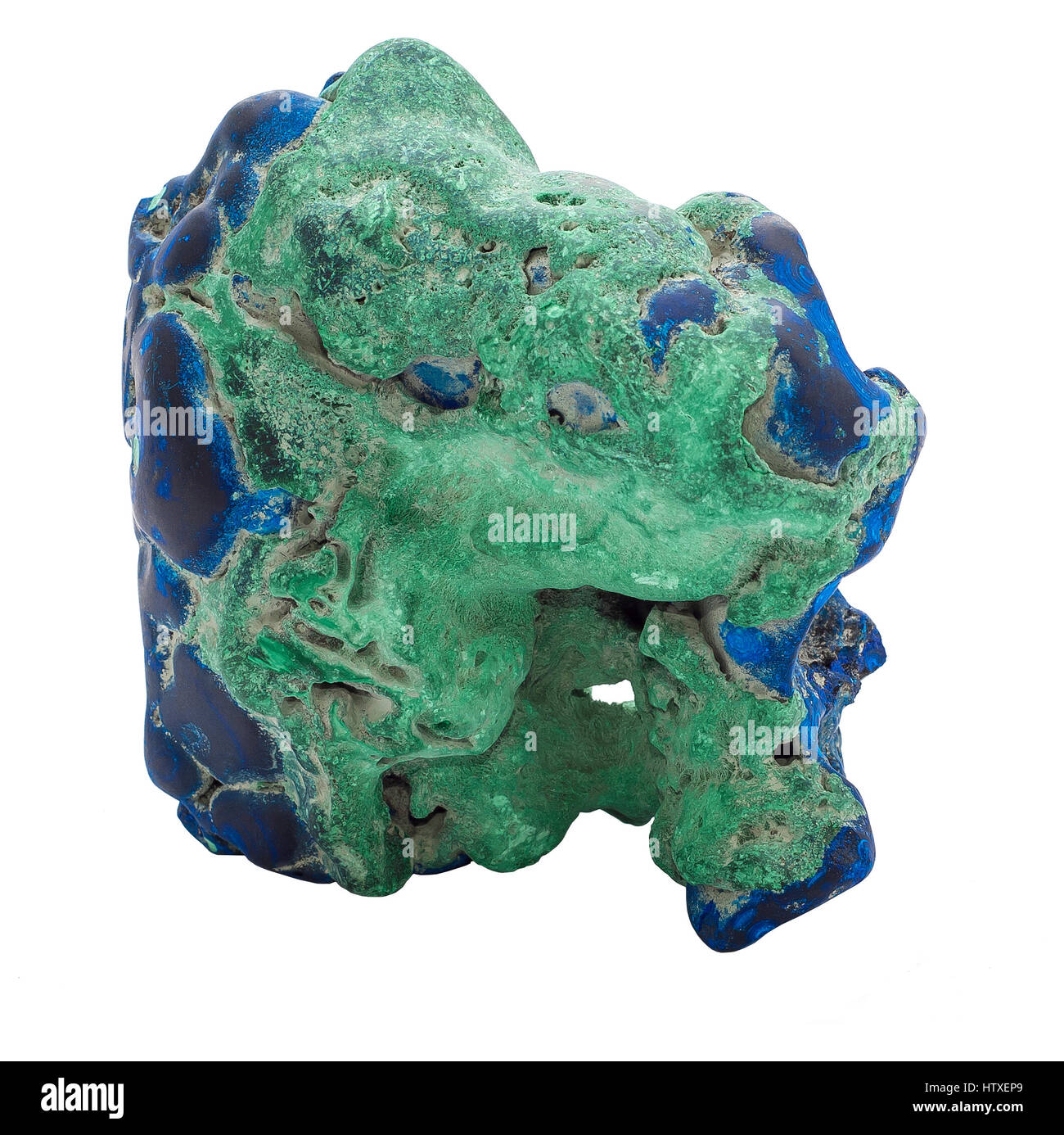 Blue Azurite gemstone isolated on white background Stock Photo - Alamy