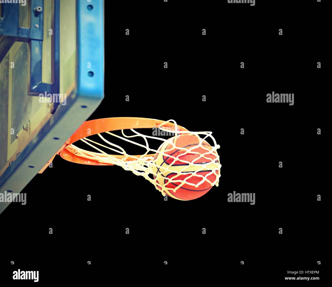 shoot hoops after the shooting magic and the black background Stock ...