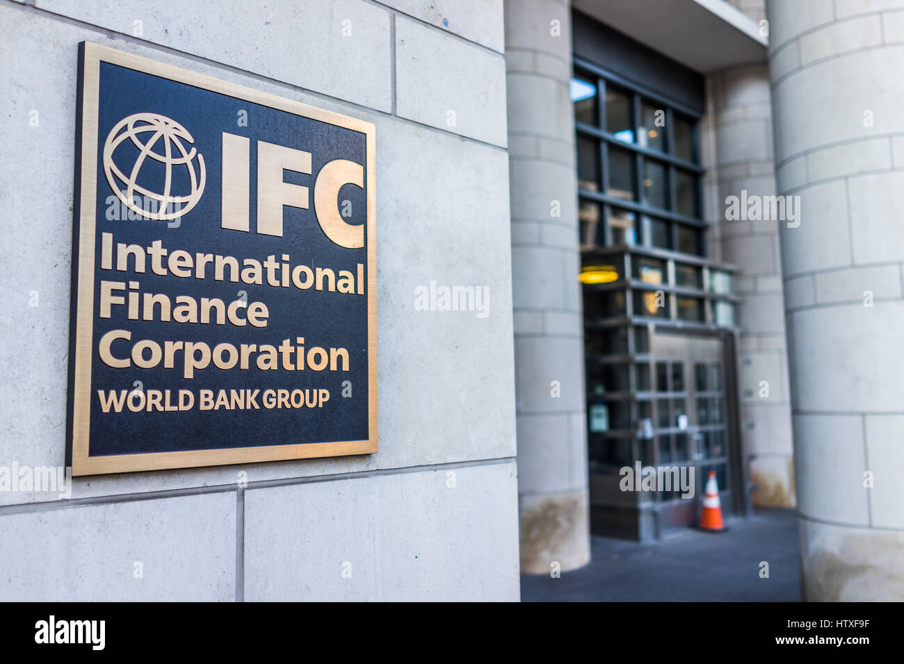 Washington DC, USA - March 4, 2017: IFC entrance with sign of ...