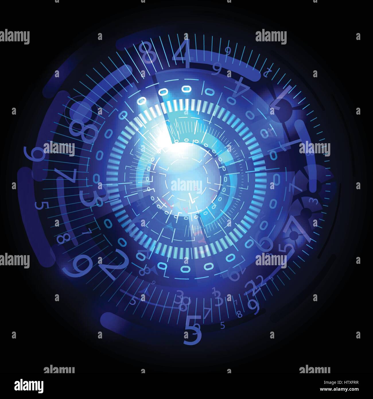 Abstract future technology concept background blue, vector illustration ...