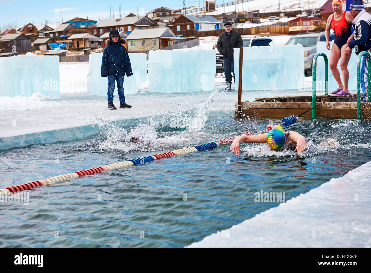 Ice swimming russia hi-res stock photography and images - Alamy