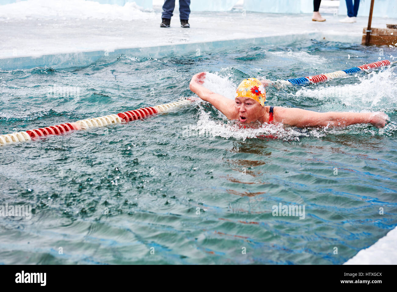 Ice swimming russia hi-res stock photography and images - Alamy