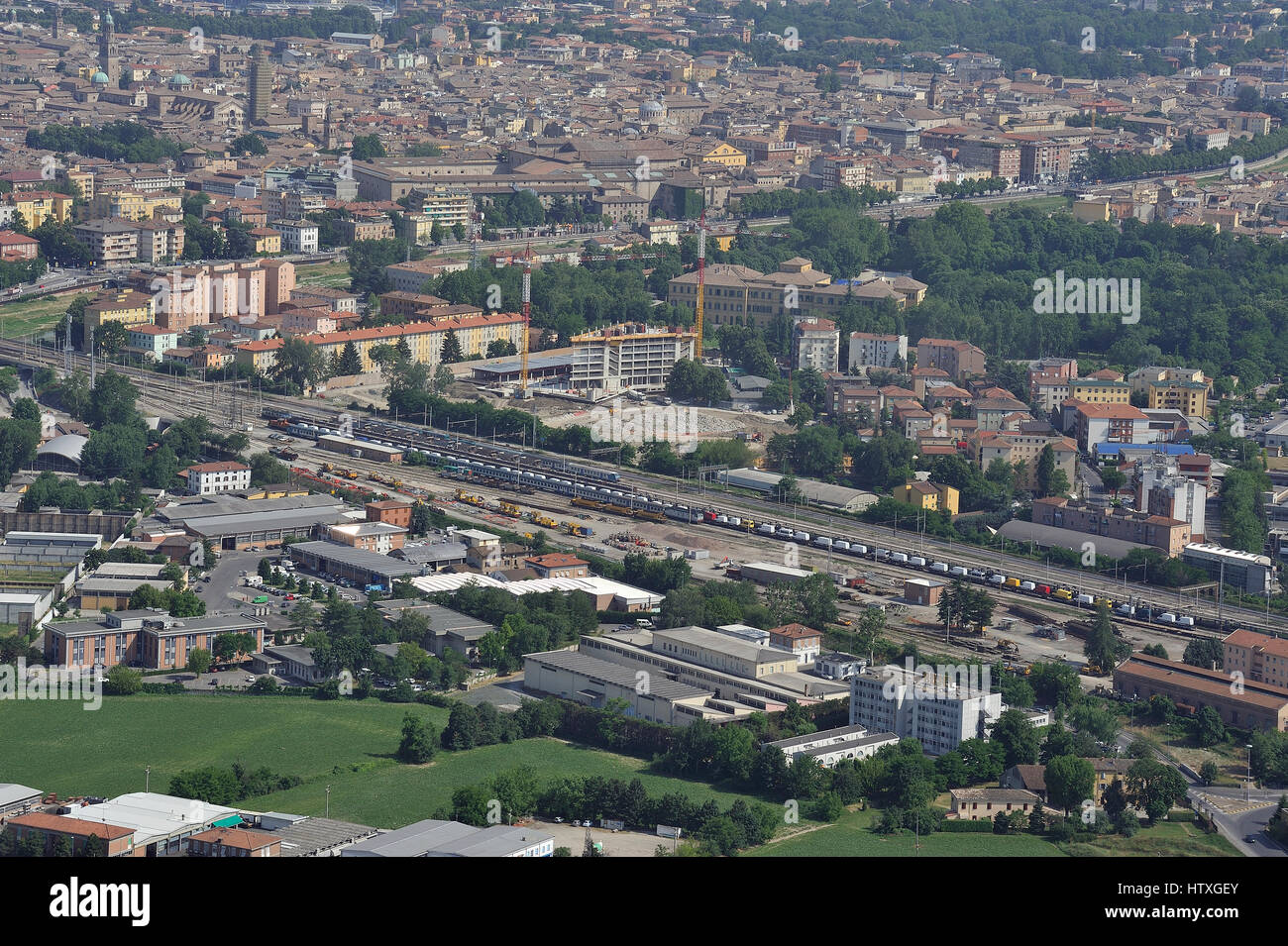 Aerial view of Parma, Italy Stock Photo - Alamy