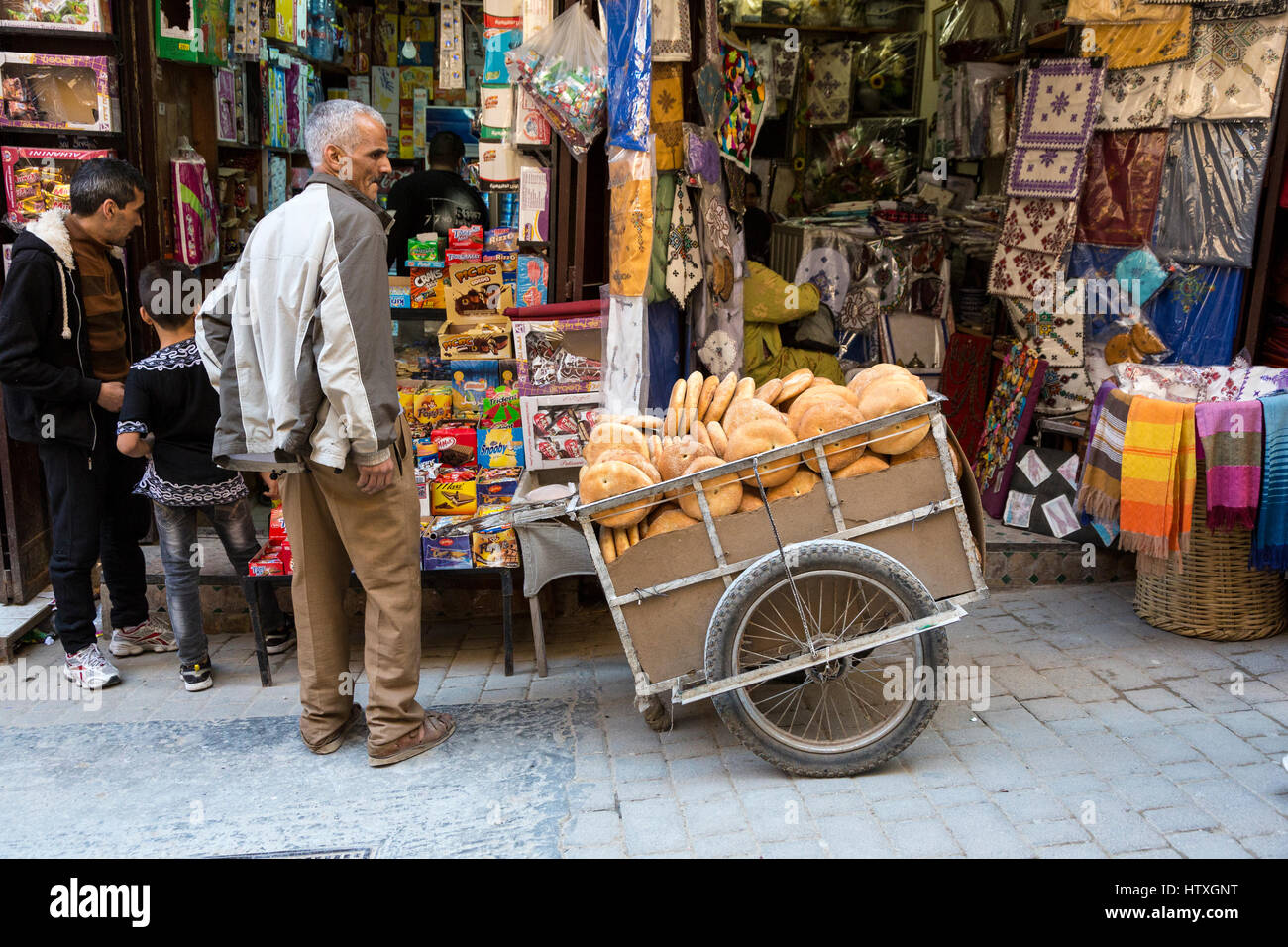 Bread cart in old city hi-res stock photography and images - Alamy