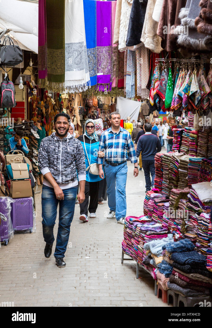 Fes, Morocco. Street Scene in the Medina, Tala'a Seghira, Fes El-Bali ...