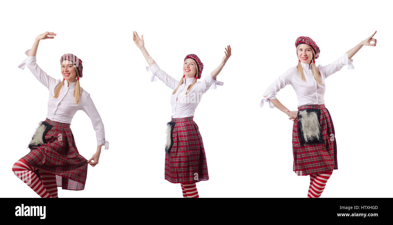 Woman in traditional scottish clothing Stock Photo - Alamy