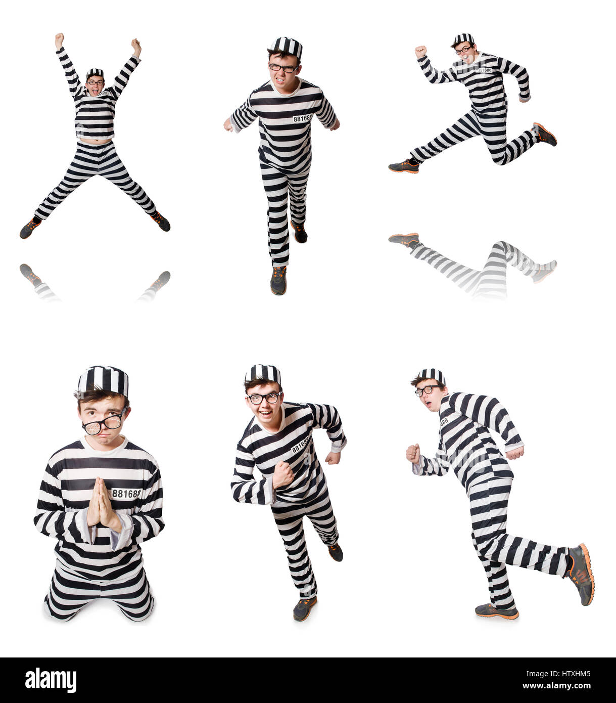Funny prison inmate in concept Stock Photo - Alamy