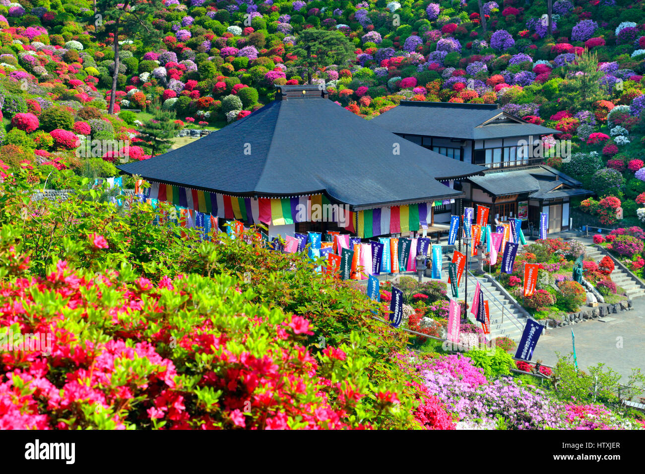The Azareas Shiofune Kannon Temple Ome city Tokyo Japan Stock Photo - Alamy