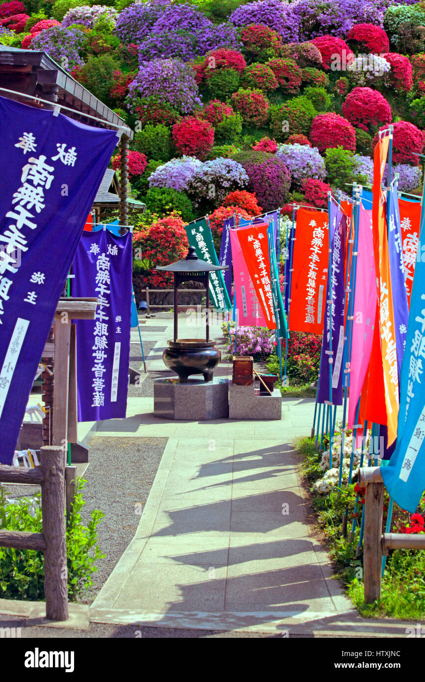 The Azareas Shiofune Kannon Temple Ome city Tokyo Japan Stock Photo - Alamy