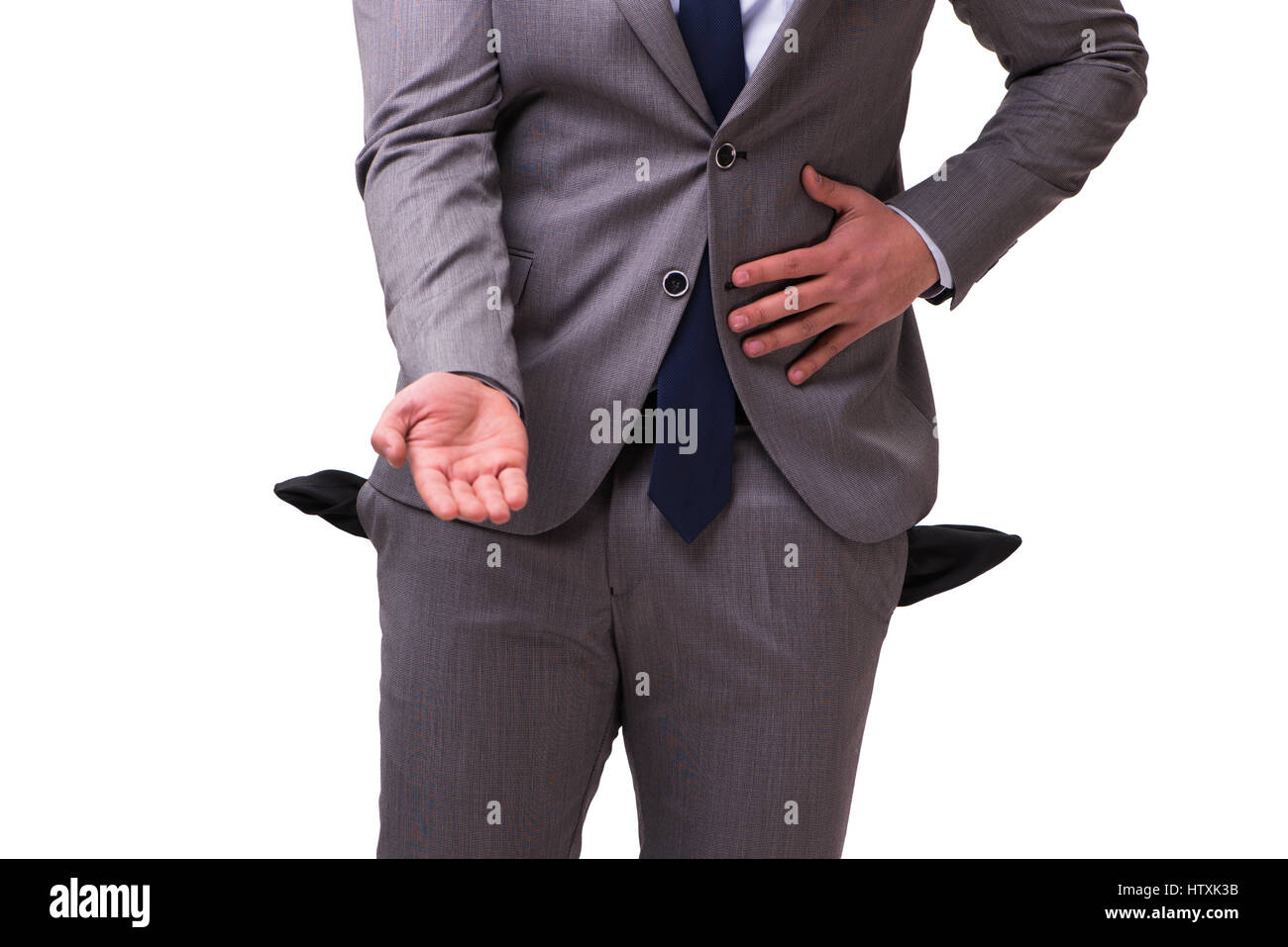Bankrupt businessman isolated on white background Stock Photo - Alamy