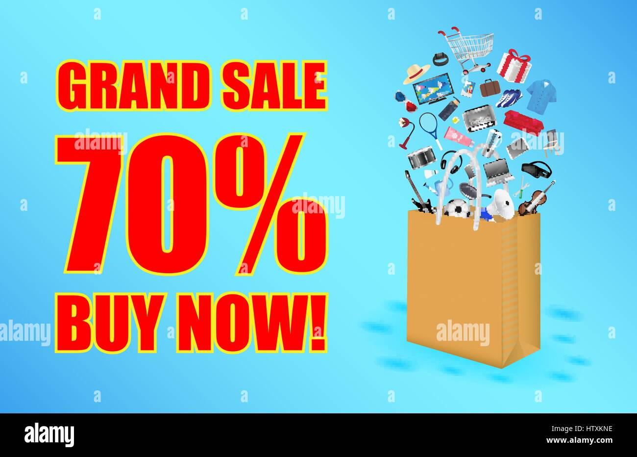 Concept of grand sale shopping cart hi-res stock photography and images ...