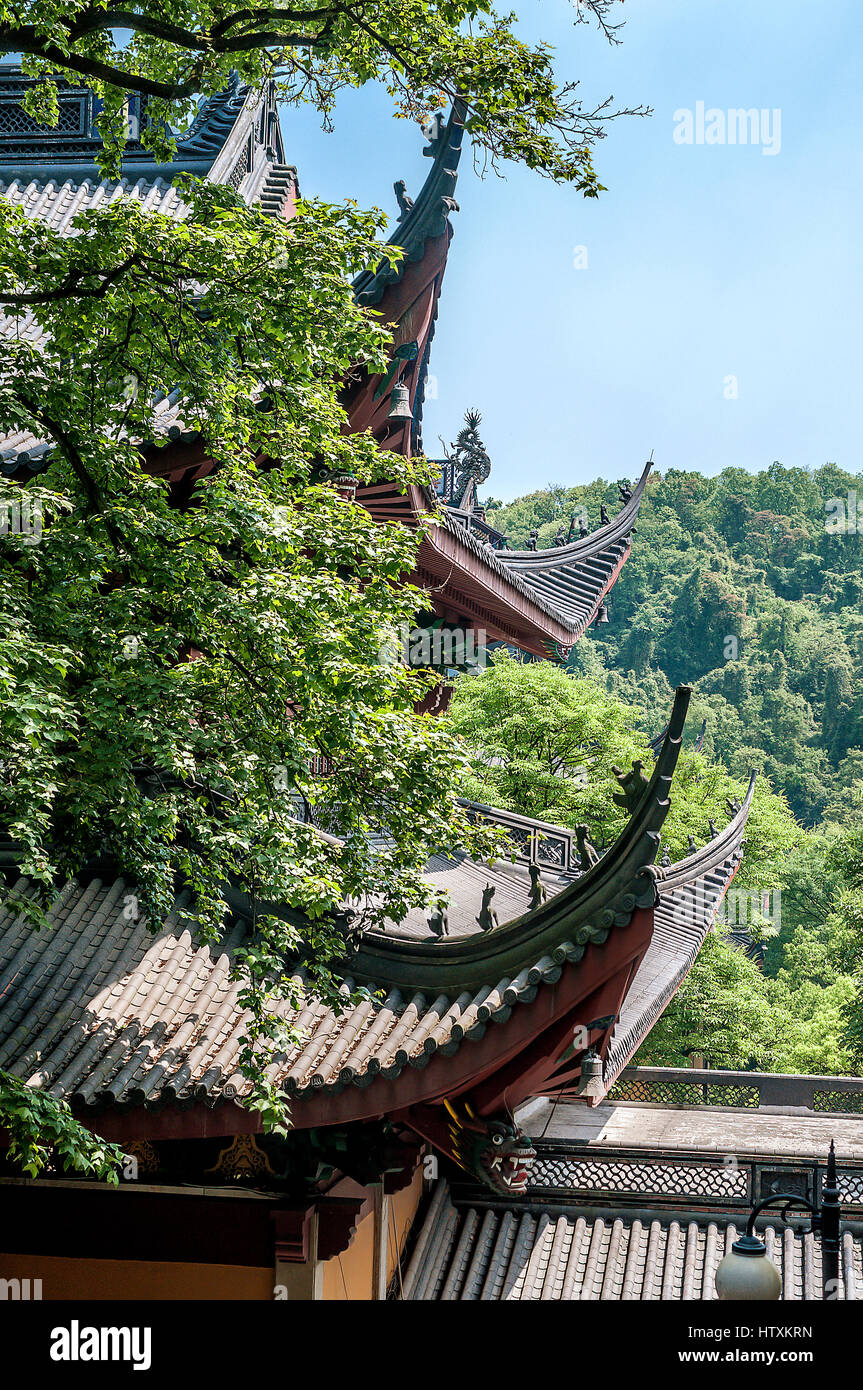 China, Hangzhou. Monastery Soul SanctuaryTemple (Lininsy). Whimsical ...