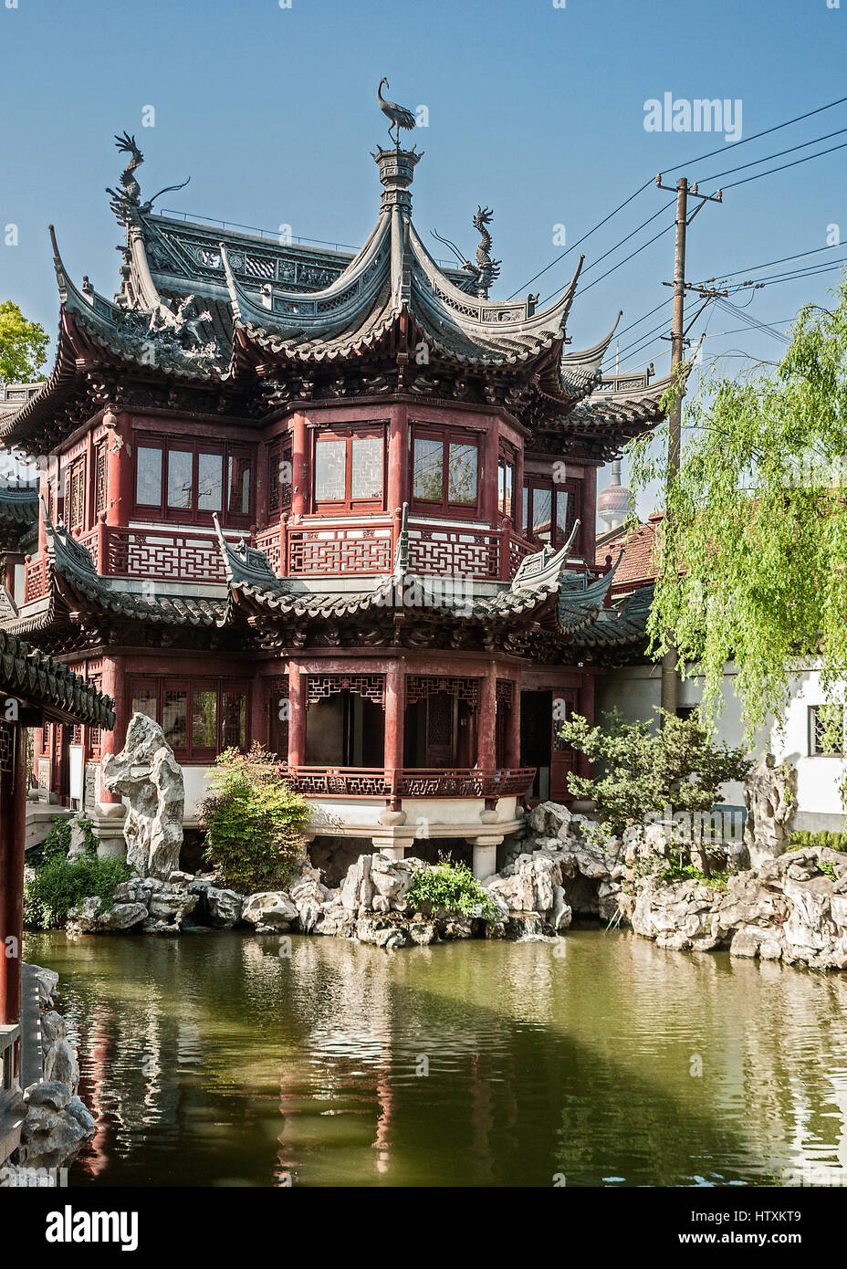 China, Shanghai. Man-made Chinese landscaped gardens - a poem of ...