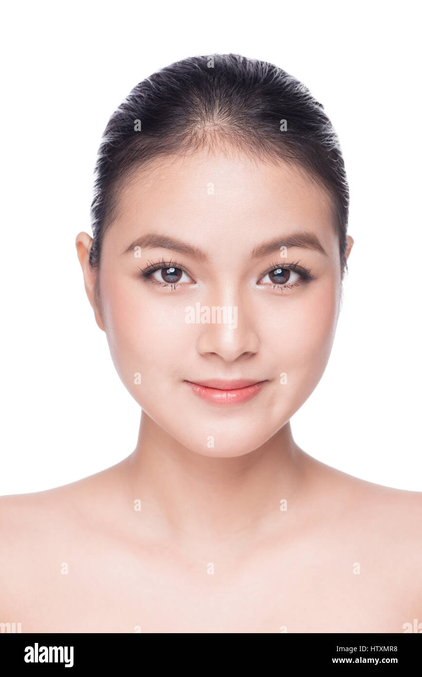 Beautiful Spa model Girl with Perfect Fresh Clean Skin. Beauty Asian ...