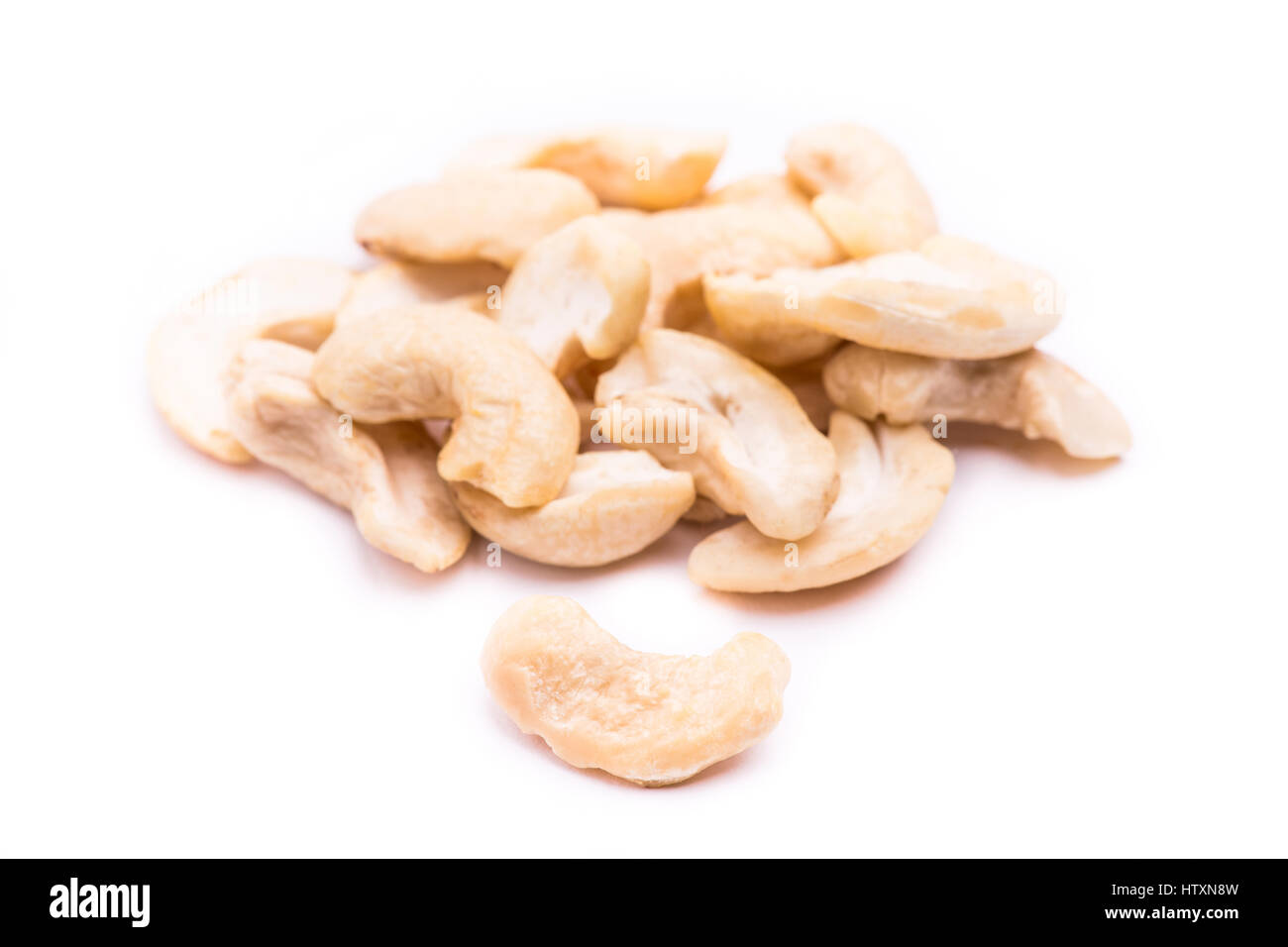 dried cashews isolated on white background Stock Photo - Alamy