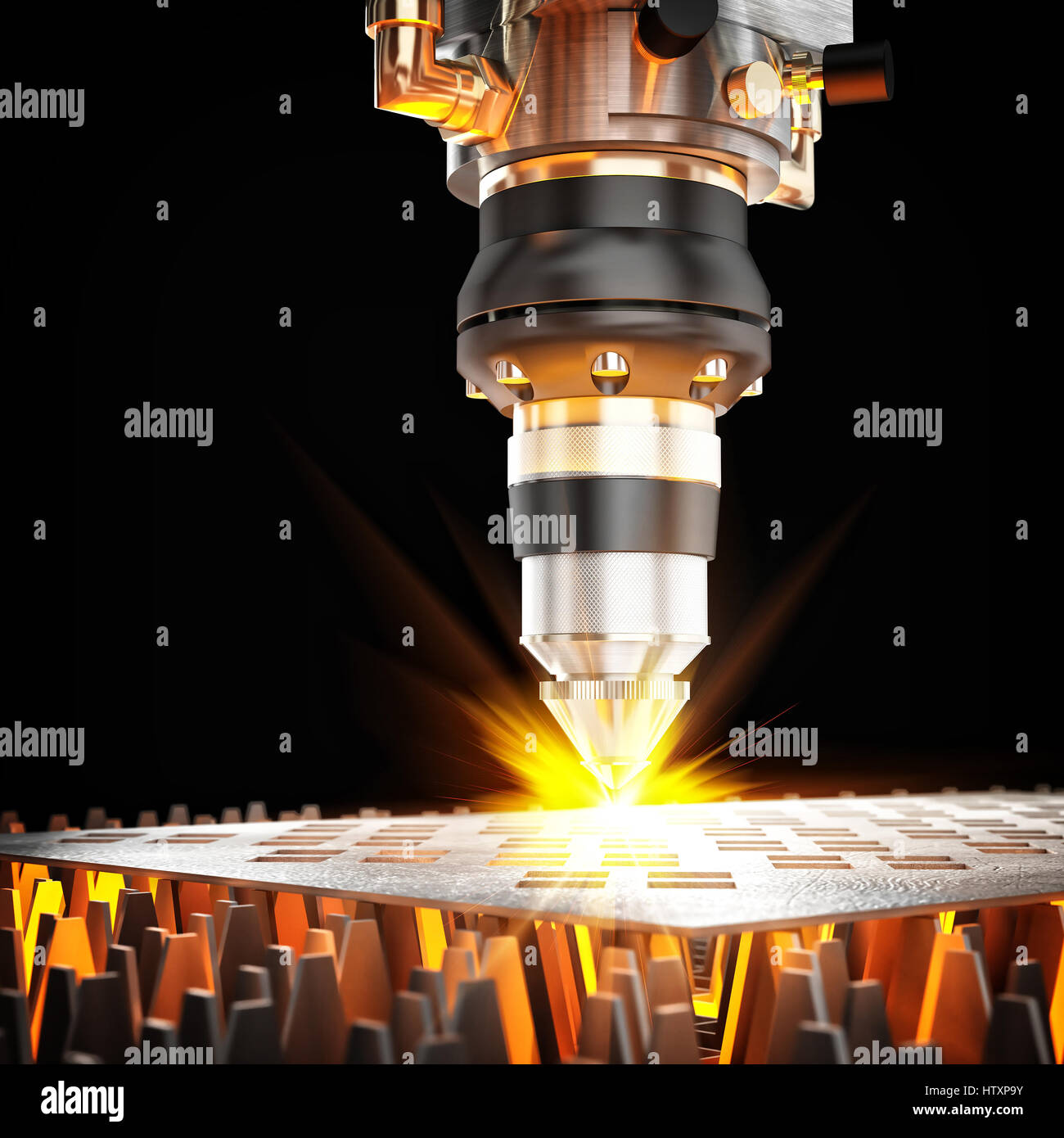 laser cutting machine 3d rendering Stock Photo - Alamy