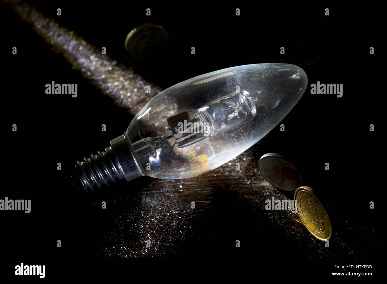 concept of economic and financial ideas with a light bulb in a ...