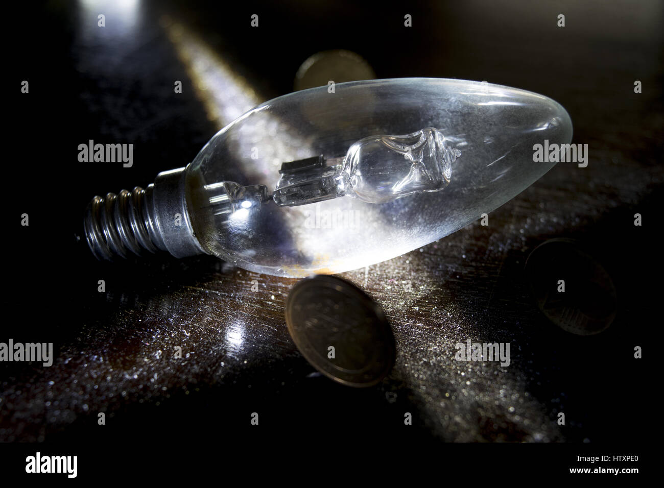 concept of economic and financial ideas with a light bulb in a ...