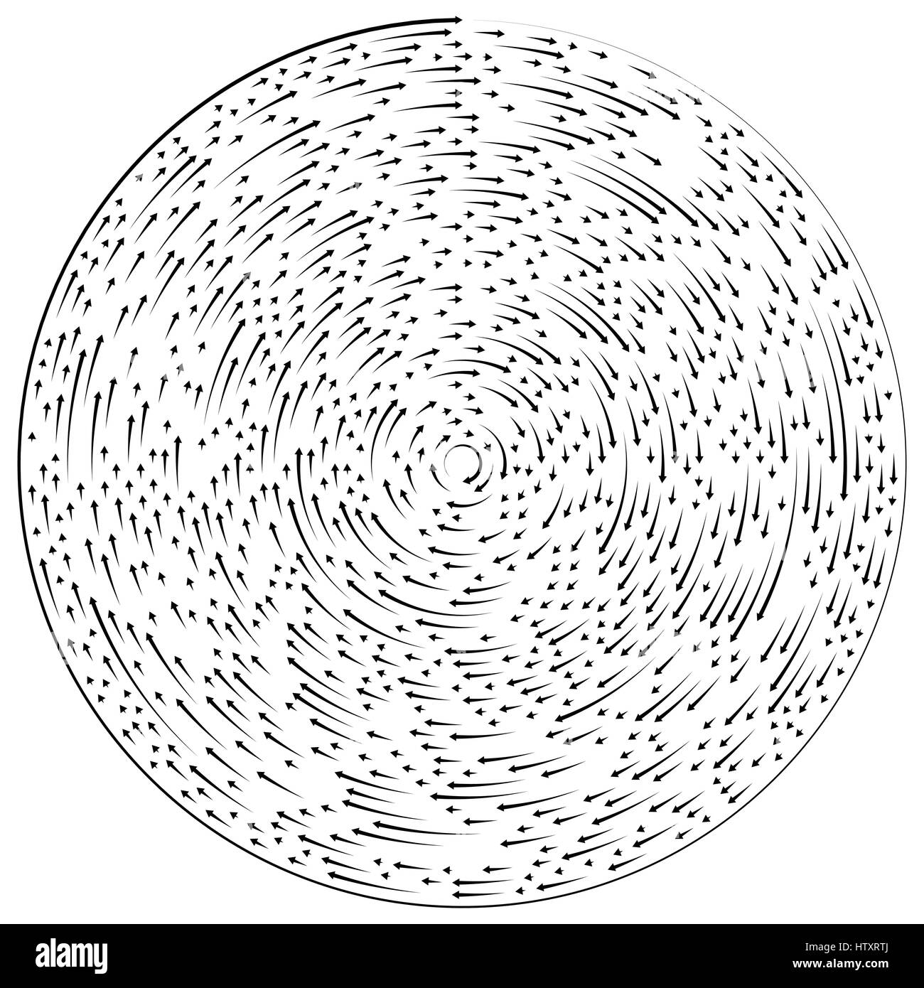 Circular concentric arrows. Cyclic, cycle arrows. Arrow element to ...