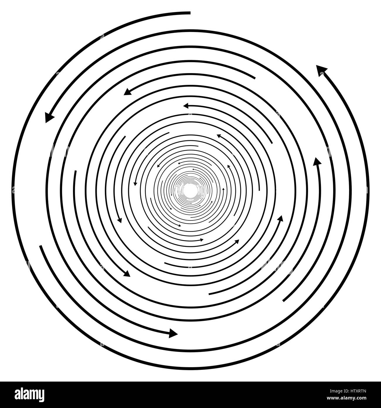 Circular concentric arrows. Cyclic, cycle arrows. Arrow element to ...