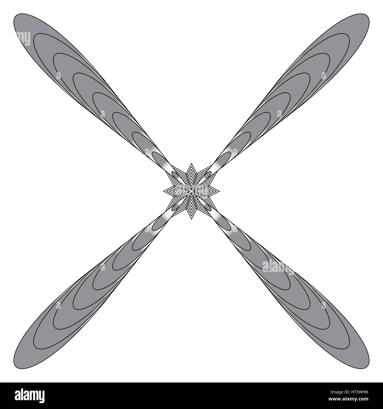 Radial geometric element. Radiating lines geometric art Stock Vector ...