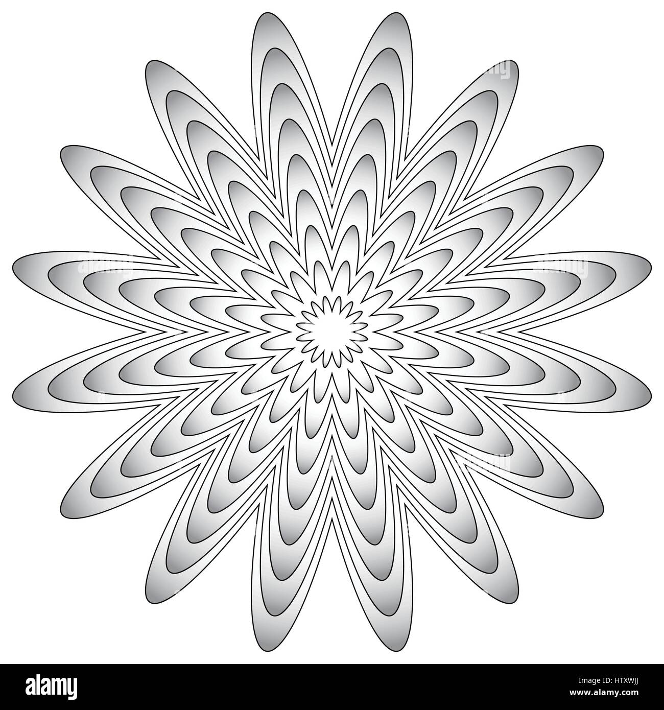 Radial geometric element. Radiating lines geometric art Stock Vector ...
