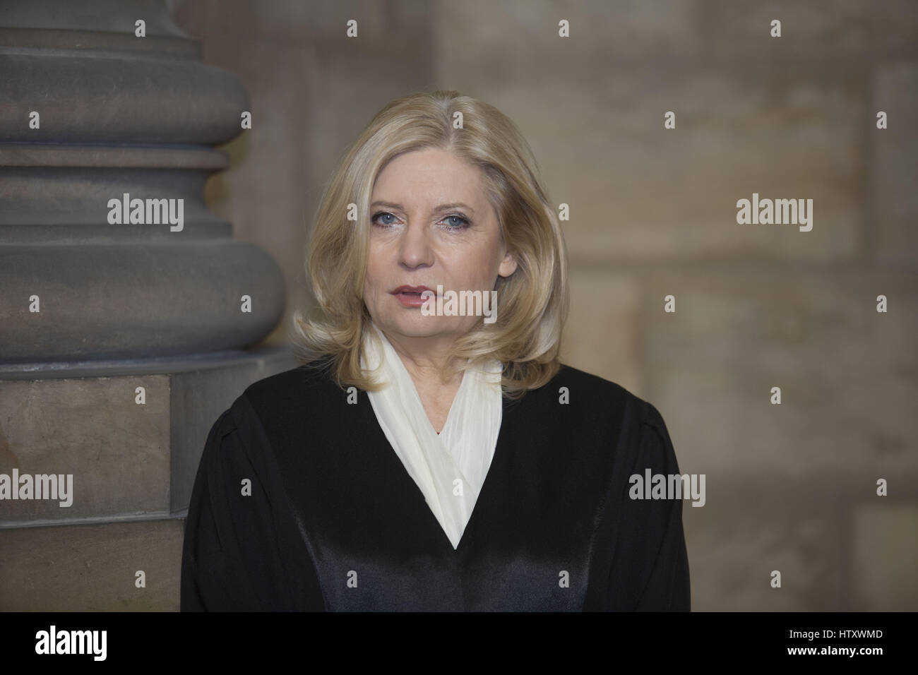 On the set of German ARD TV Series Die Kanzlei" at Oberlandesgericht ...