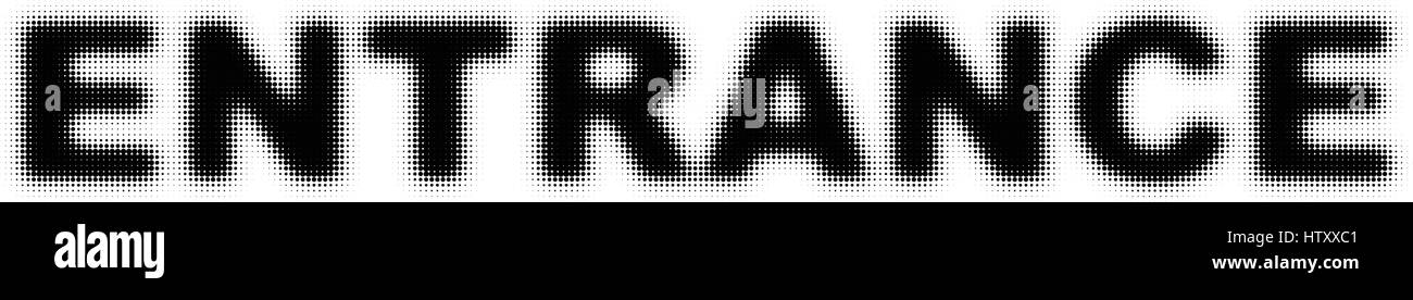 Entrance word with half tone, dotted effect Stock Vector Image & Art ...