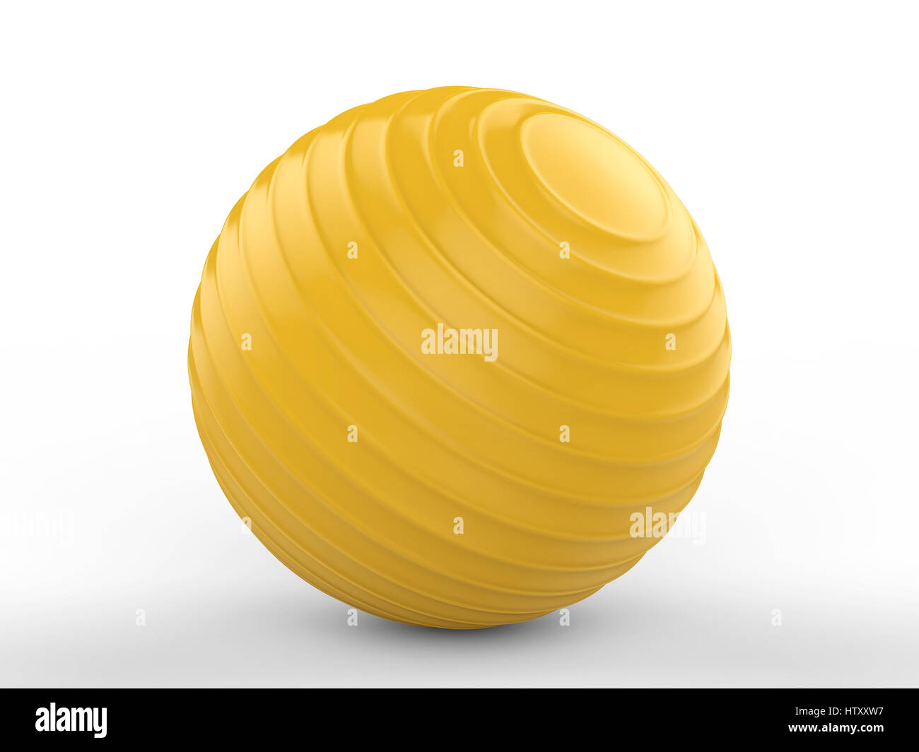 3d rendering shiny yellow fitness ball Stock Photo - Alamy