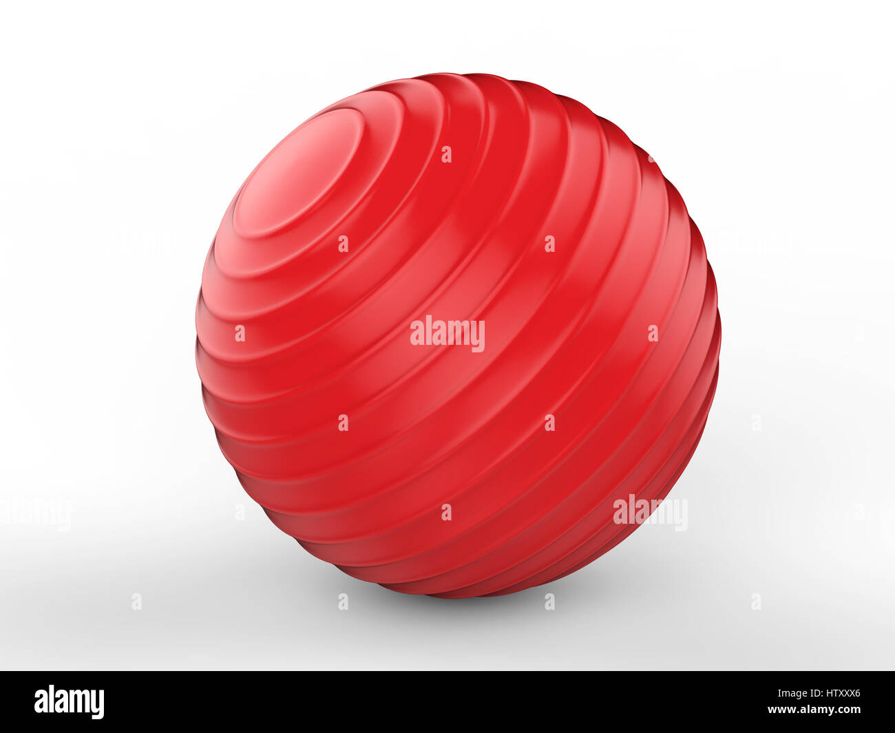 3d rendering shiny red fitness ball Stock Photo - Alamy