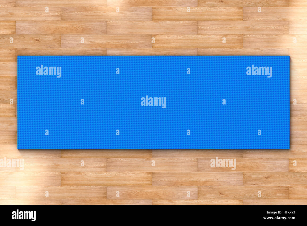 3d rendering blue yoga mat top view Stock Photo - Alamy