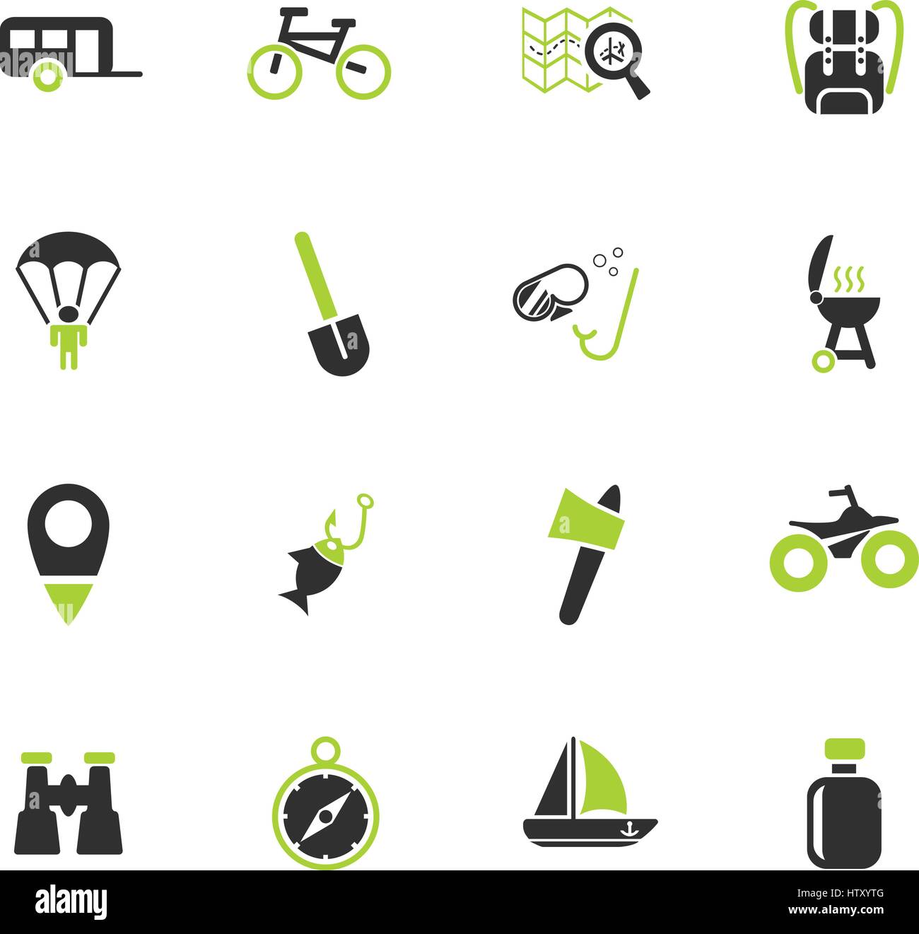 active recreation web icons for user interface design Stock Vector ...