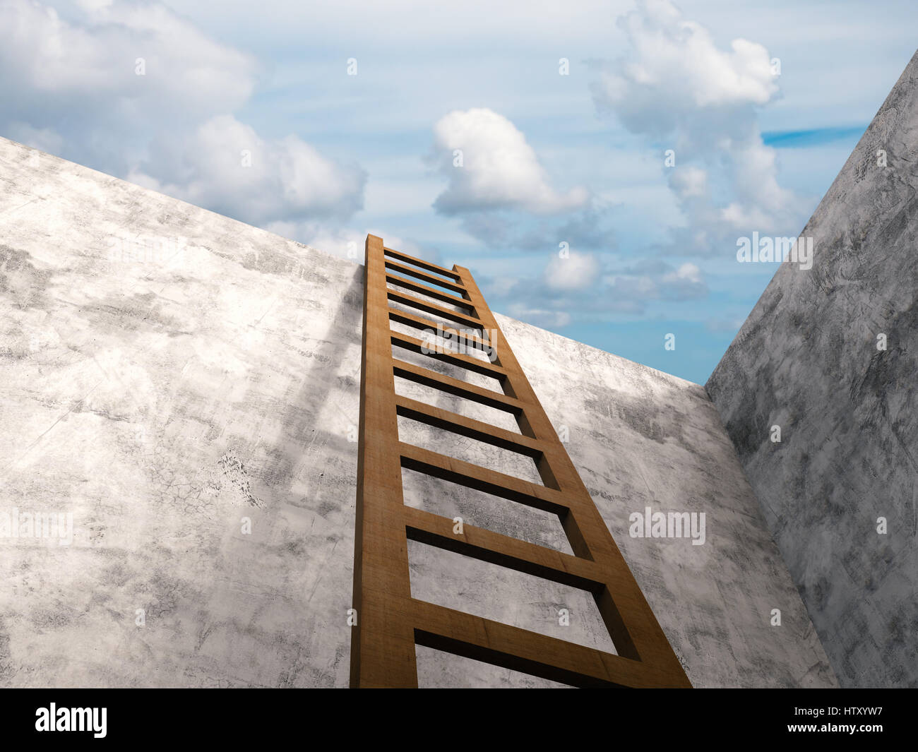 Ladder Leaning On Wall High Resolution Stock Photography and Images - Alamy