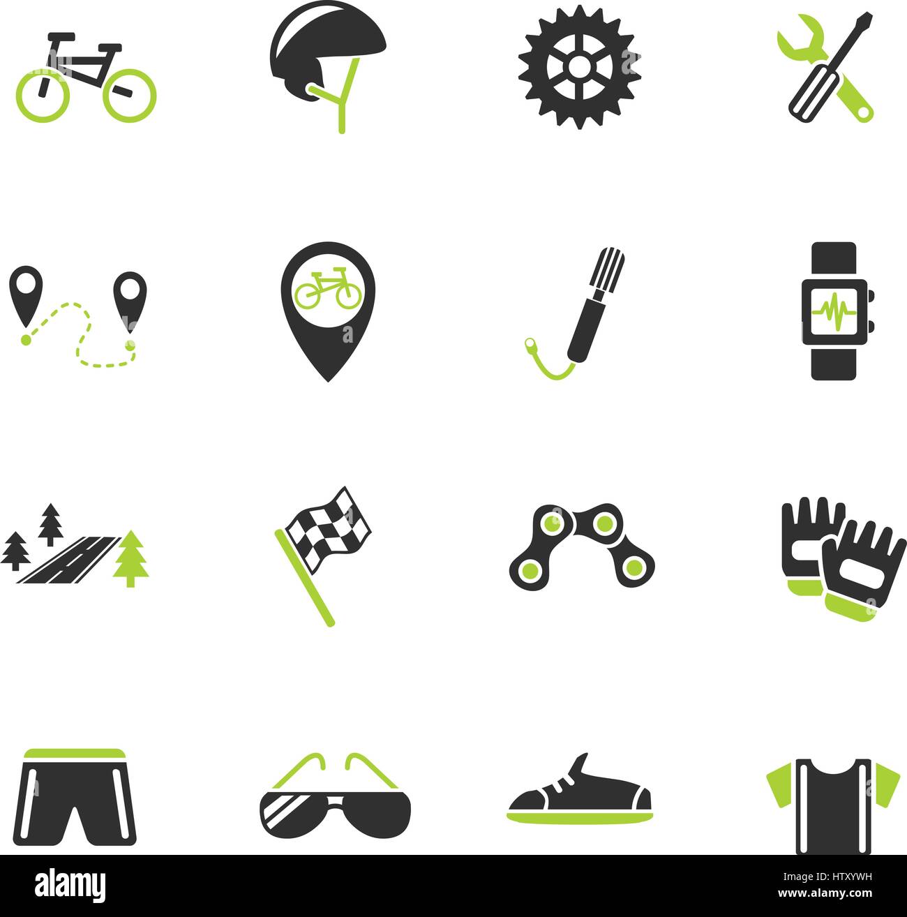 bicycle web icons for user interface design Stock Vector Image & Art ...
