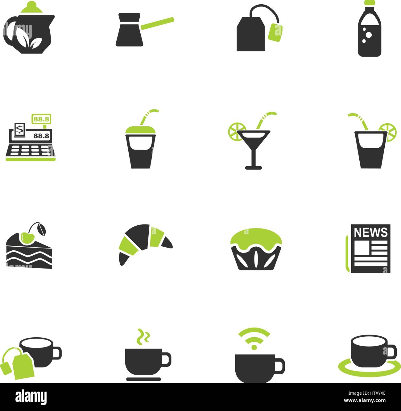 cafe web icons for user interface design Stock Vector Image & Art - Alamy