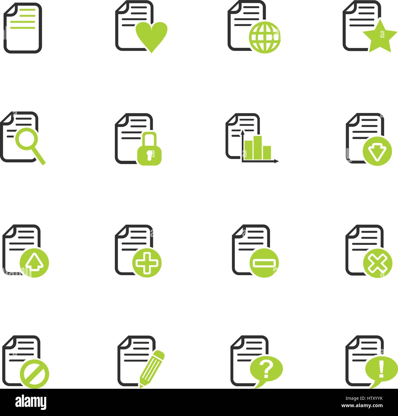 document web icons for user interface design Stock Vector Image & Art ...