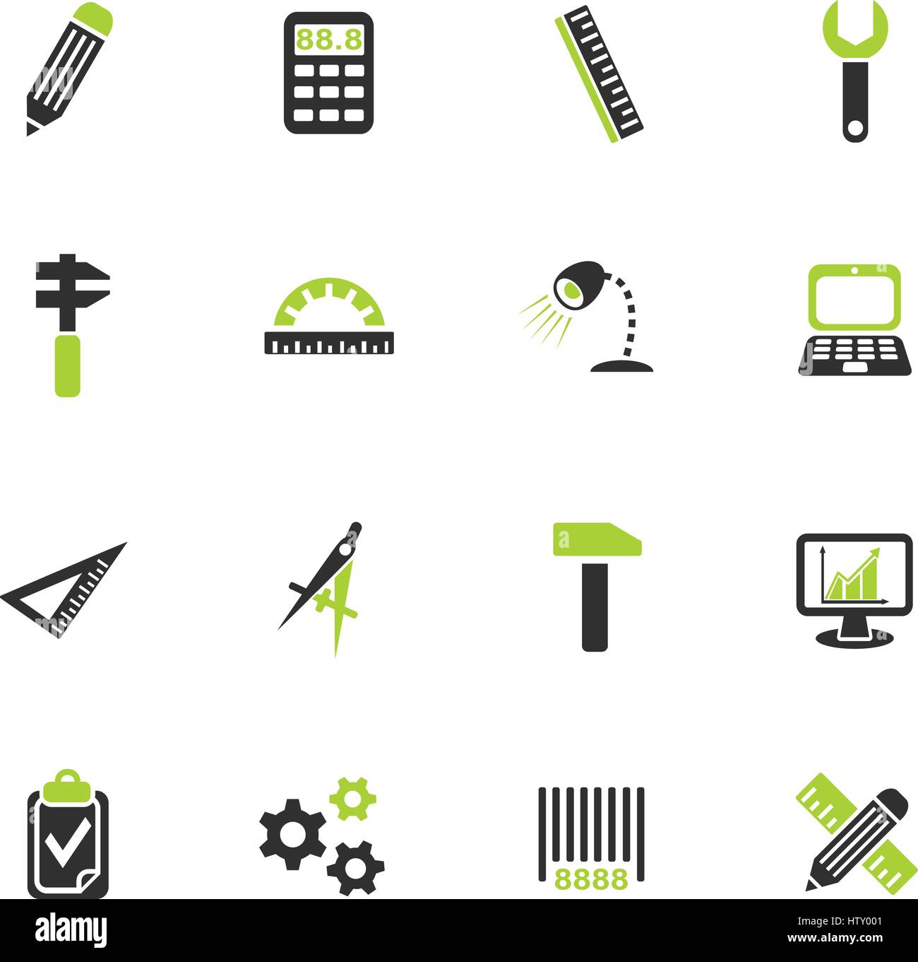engineering web icons for user interface design Stock Vector Image ...