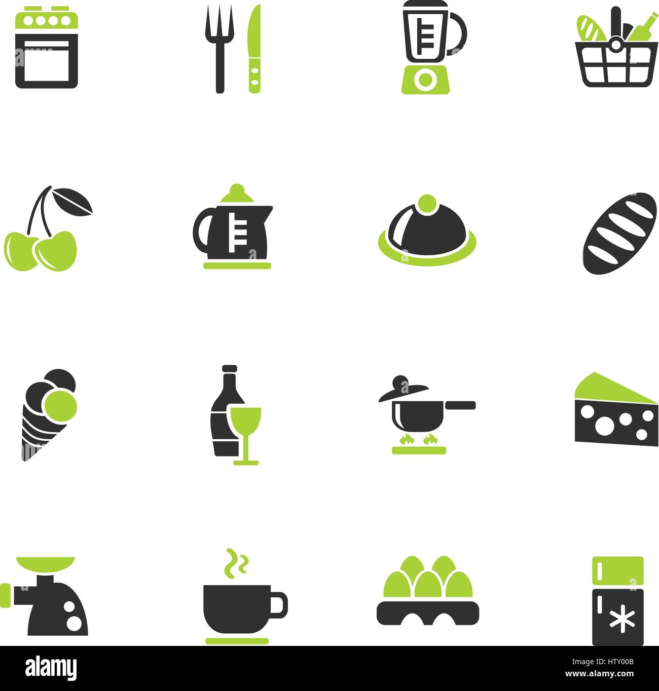 food and kitchen web icons for user interface design Stock Vector Image ...
