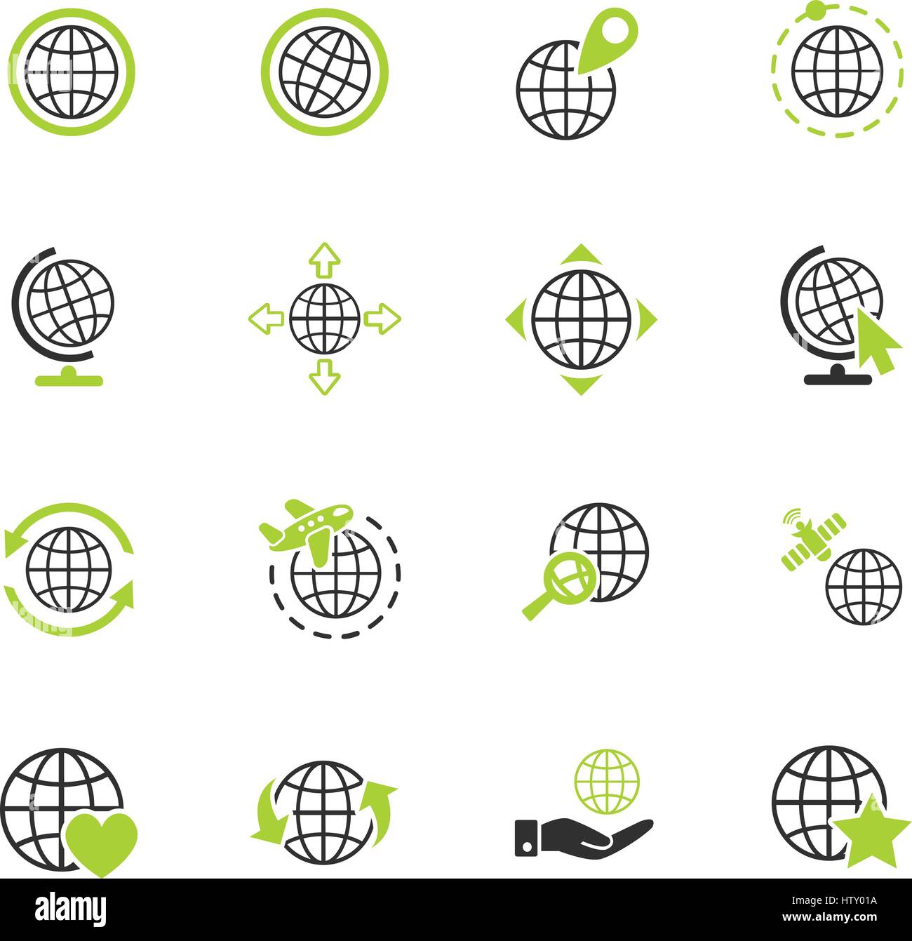 globes web icons for user interface design Stock Vector Image & Art - Alamy