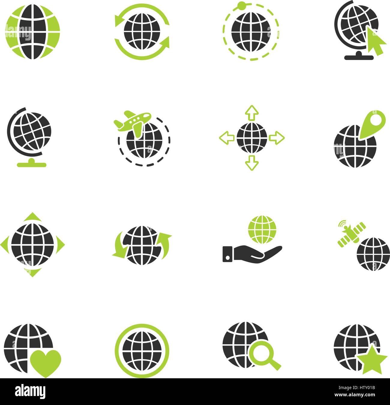 globes web icons for user interface design Stock Vector Image & Art - Alamy