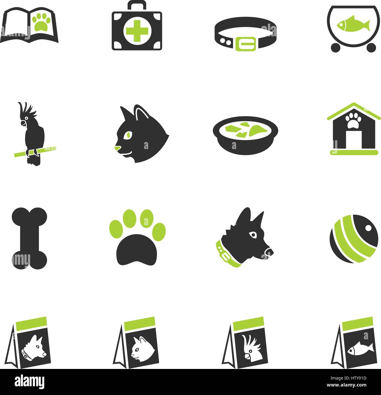 goods for pets web icons for user interface design Stock Vector Image ...