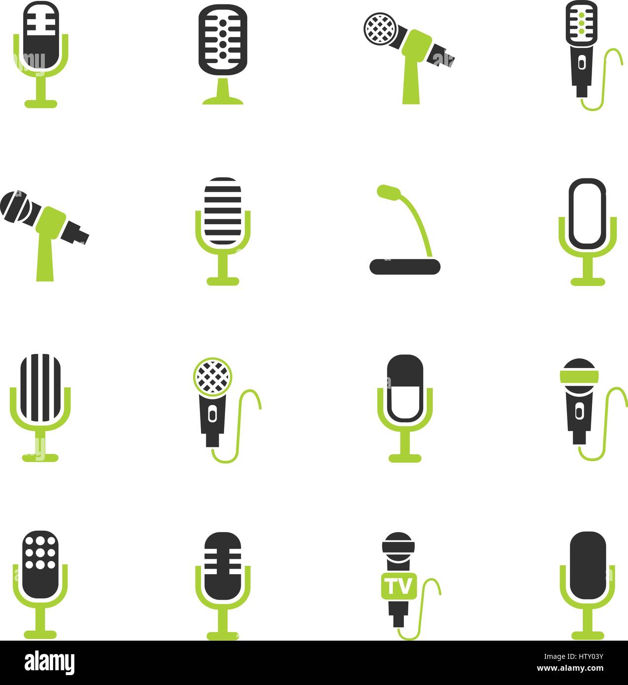 microphone web icons for user interface design Stock Vector Image & Art ...