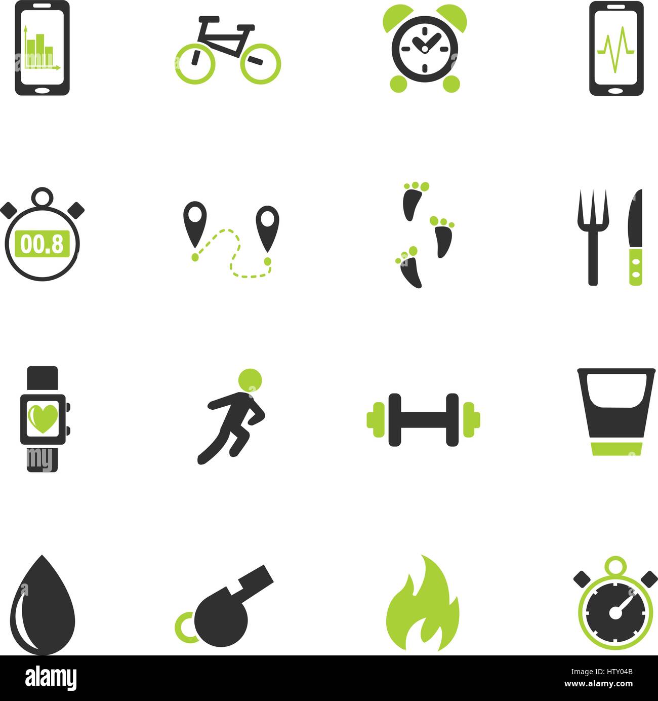 monitoring apps web icons for user interface design Stock Vector Image ...