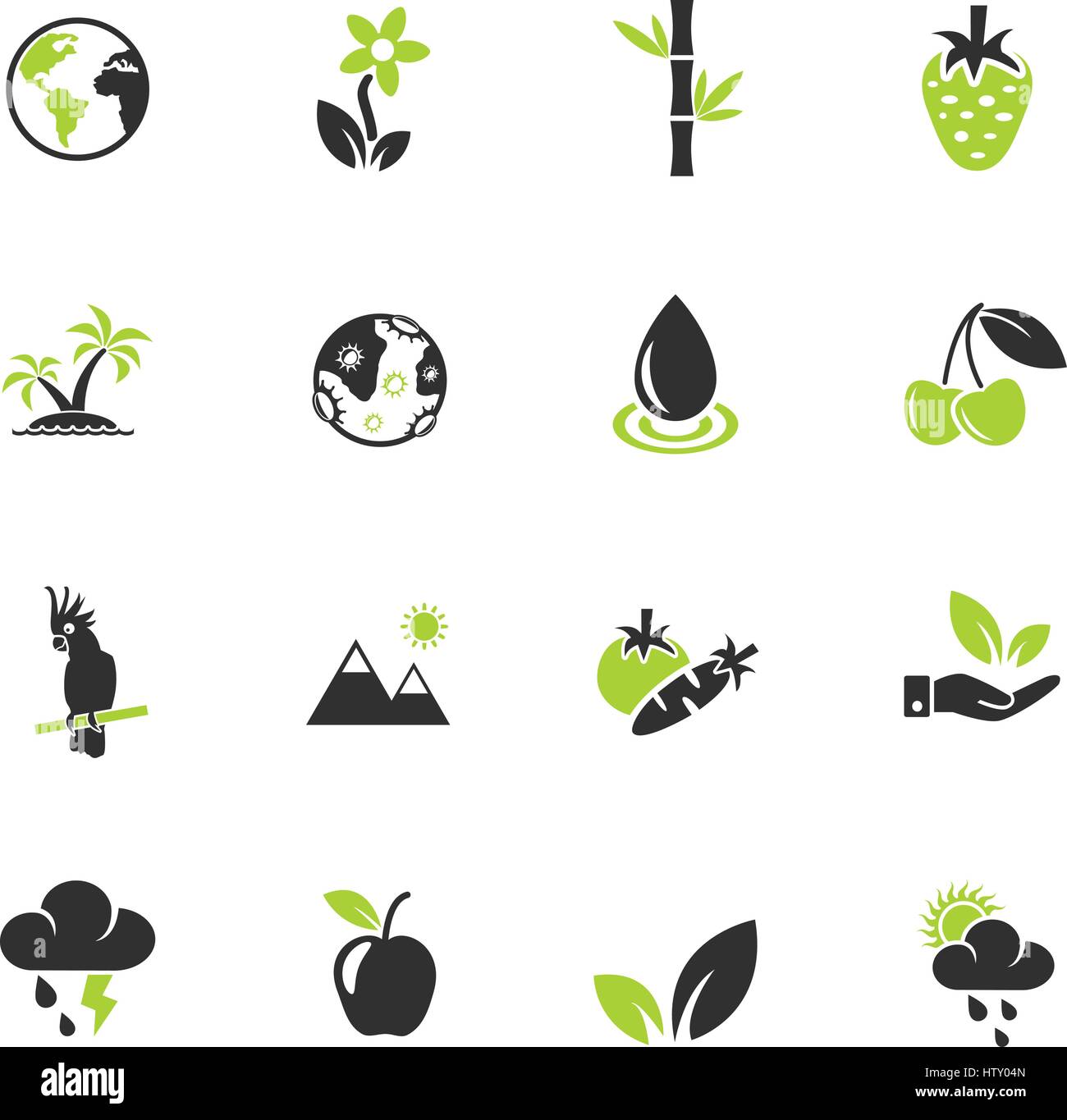 nature web icons for user interface design Stock Vector Image & Art - Alamy