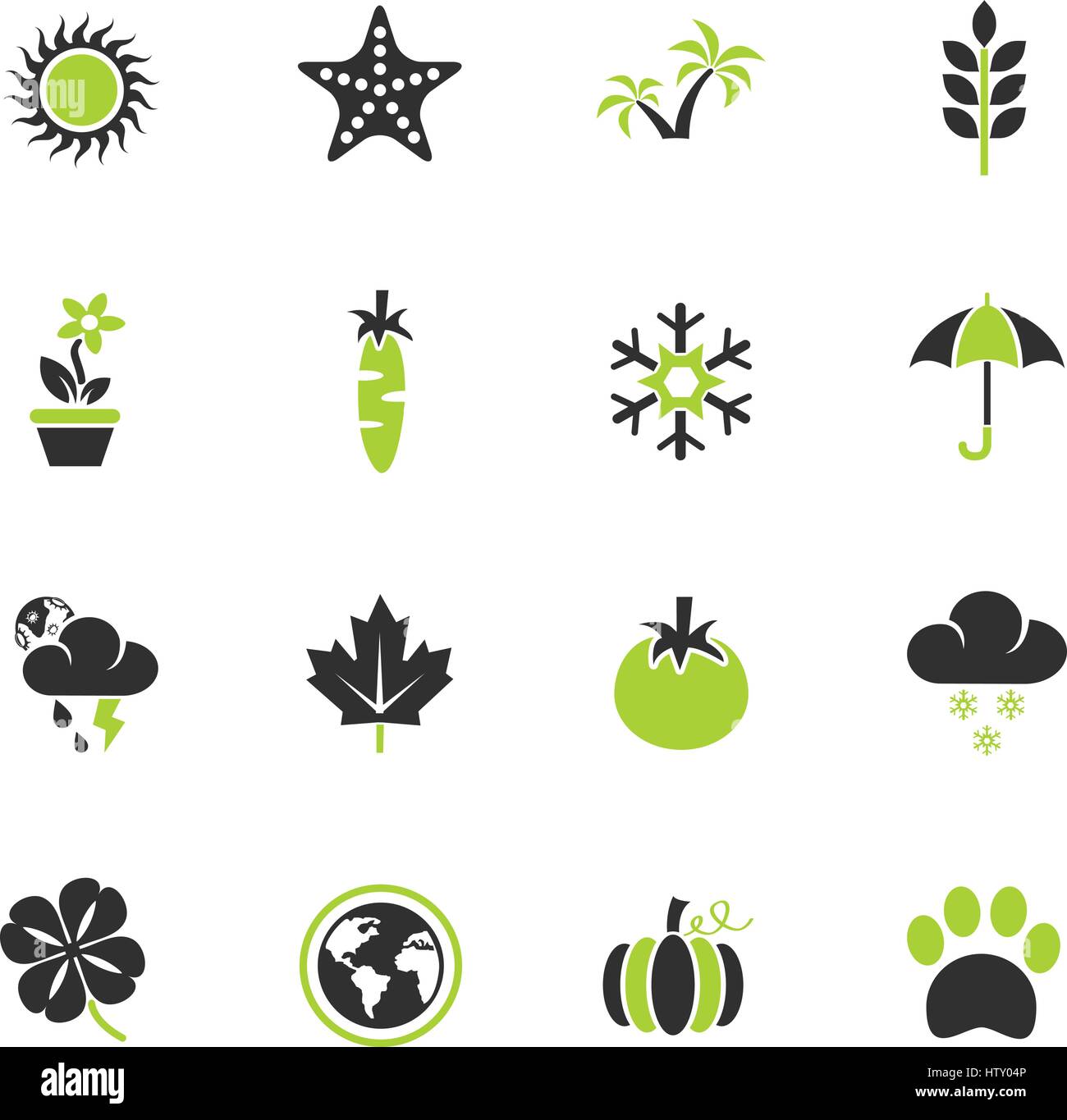 nature web icons for user interface design Stock Vector Image & Art - Alamy