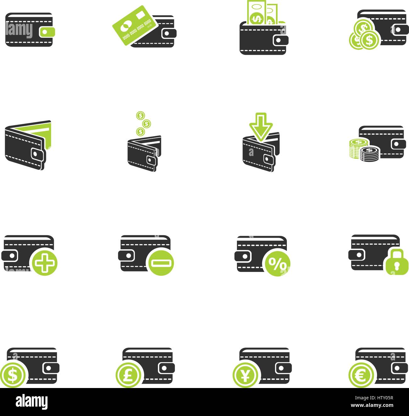 set of money icons for web and user interface Stock Vector Image & Art ...