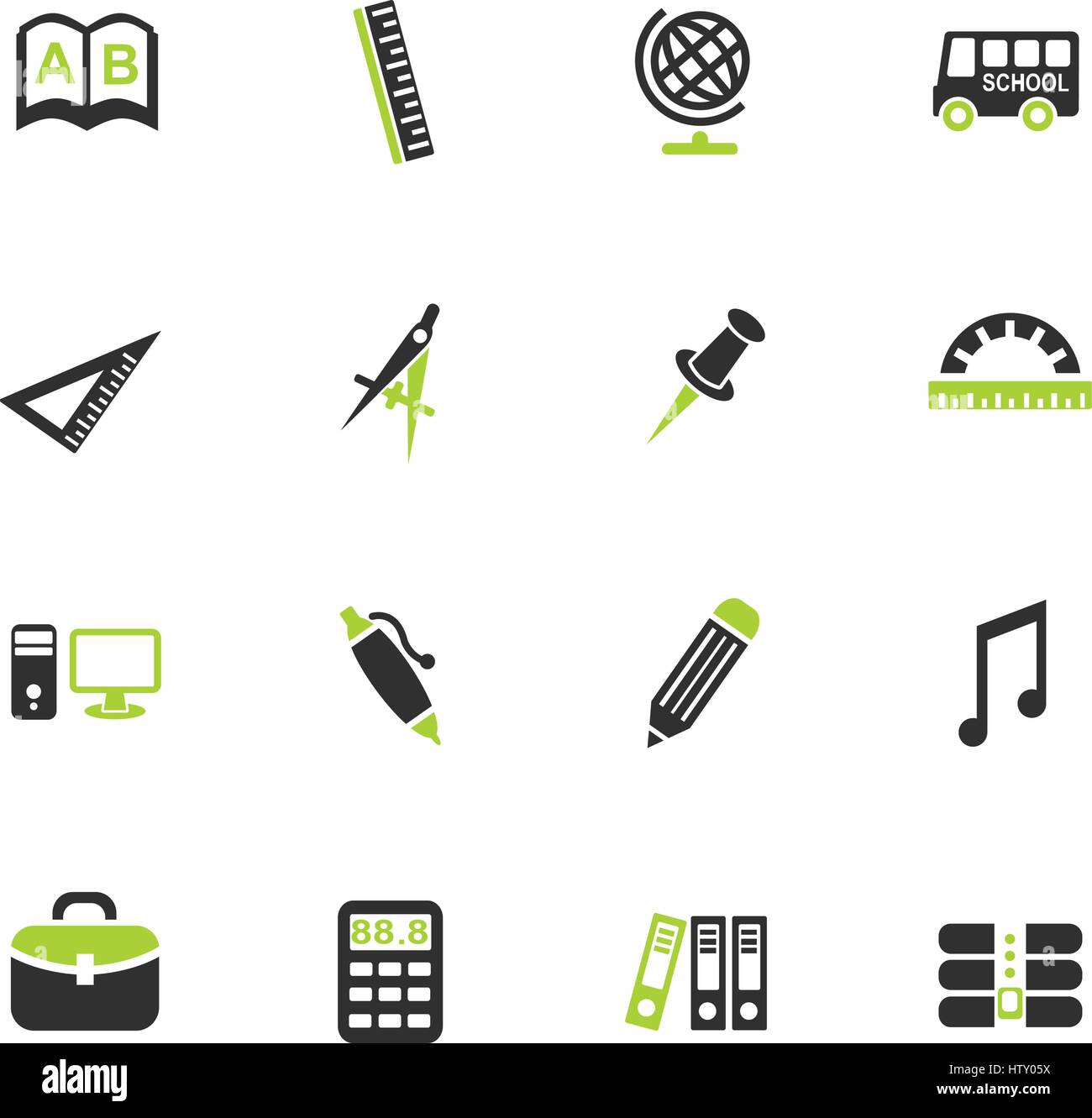 school web icons for user interface design Stock Vector Image & Art - Alamy